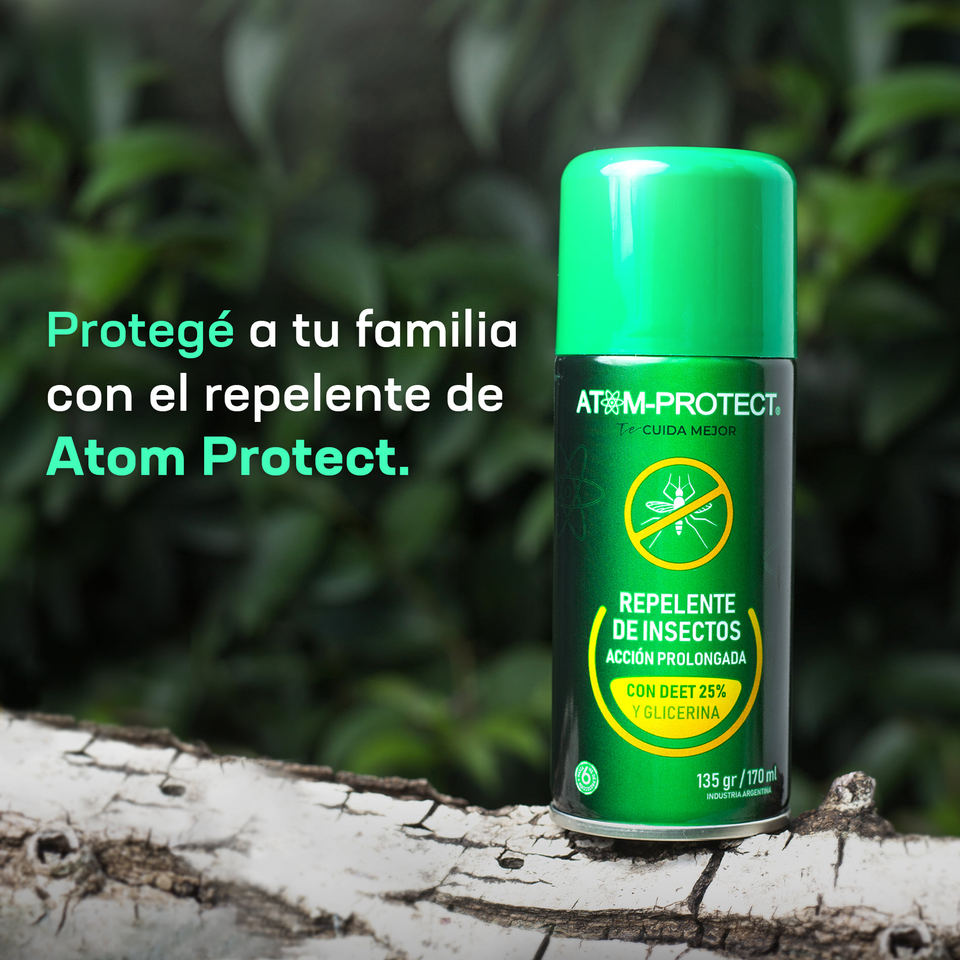 Atom Protect repelente de insectos de acción prolongada